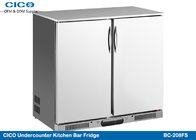 Silvery Beer Cooler Refrigerator , Under Bench Freezer 208L Capacity CE Certificated