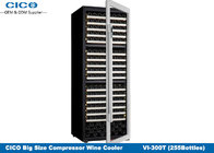 Three zone high end compressor wine cooler for 255bottles capacity with stainless steel door frame VI-300T